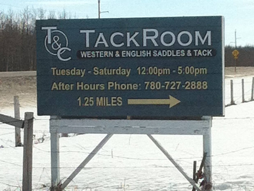 T and C tack room sign | KatzGraphic | Graphic and Web Design